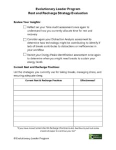 Exercise 5.3 Rest and Recharge Strategy Evaluation Template – Appleton ...