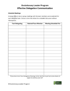 Exercise 8.3 Effective Delegation Communication Template – Appleton ...